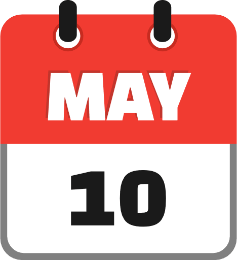 May 10 Calendar Icon